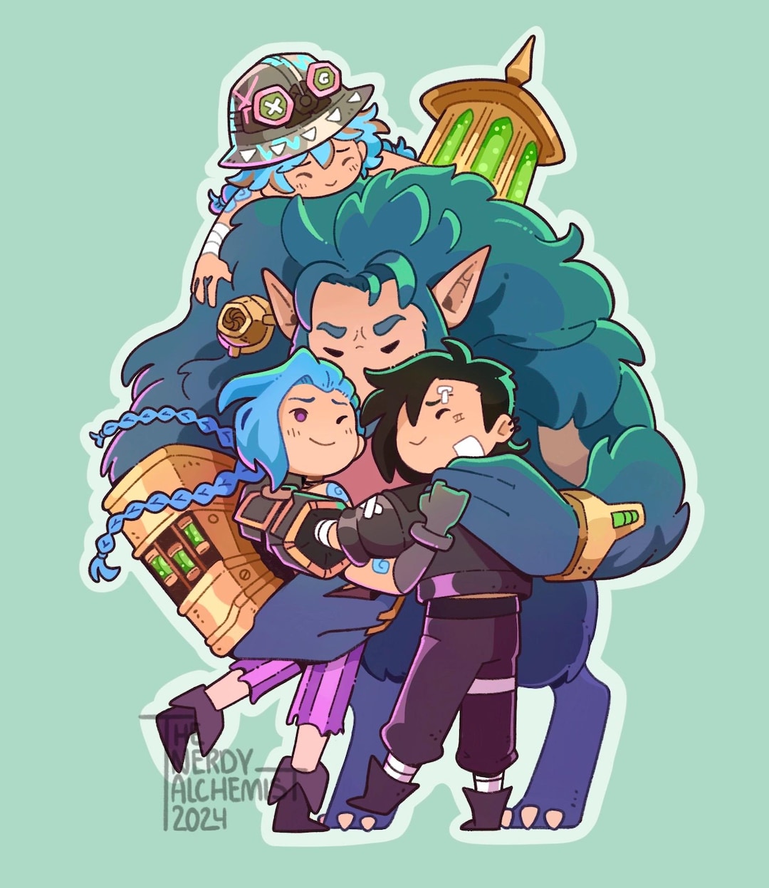 Arcane Family Hug Sticker - Etsy