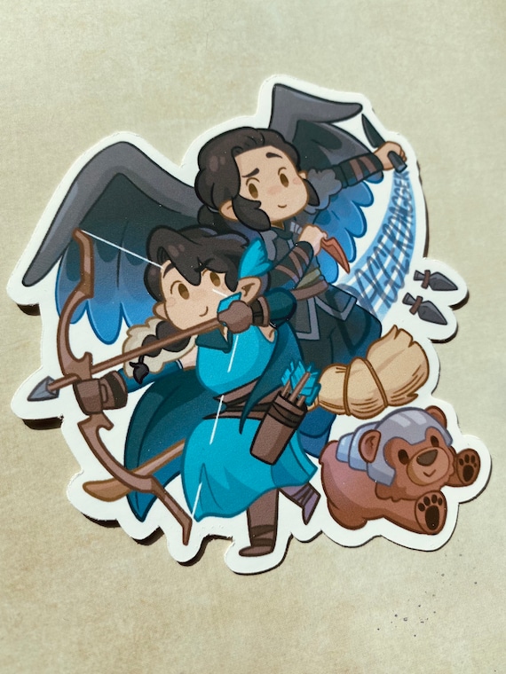 Critical Role Vax and Vex Sticker | Etsy