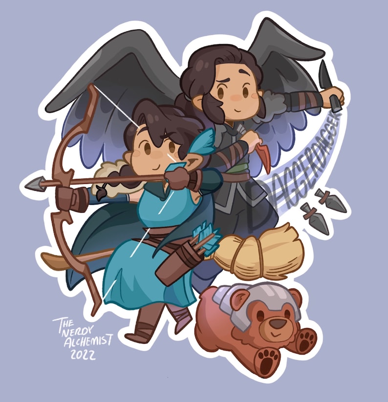 Critical Role Vax and Vex Sticker | Etsy