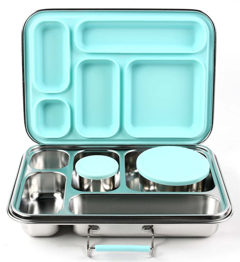 3 Pcs Set Lunch Box Round Containers Stainless Steel Leak Proof Easy ...