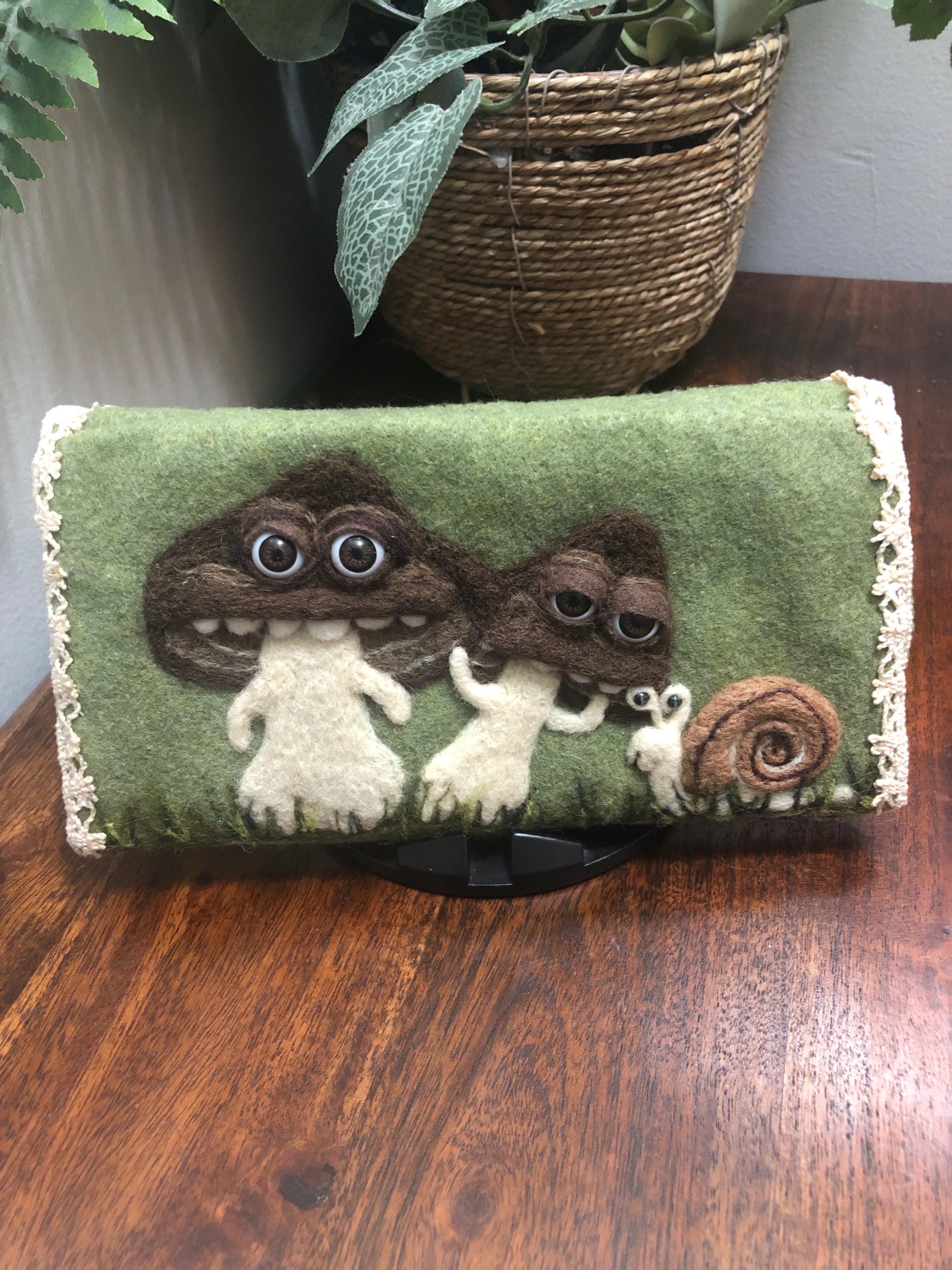 Needle Felted Mushroom Wallet - Etsy