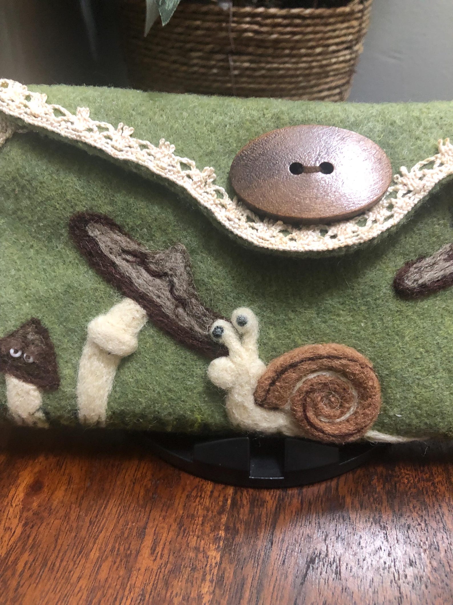 Needle Felted Mushroom Wallet - Etsy