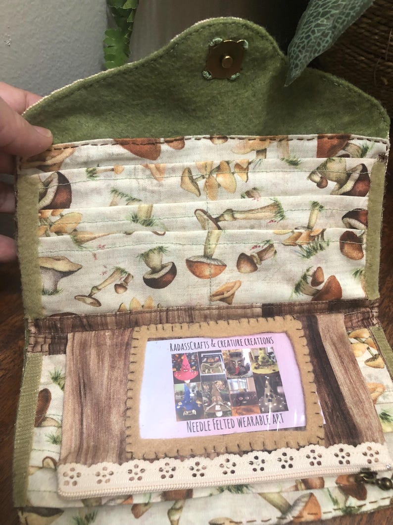 Needle Felted Mushroom Wallet - Etsy