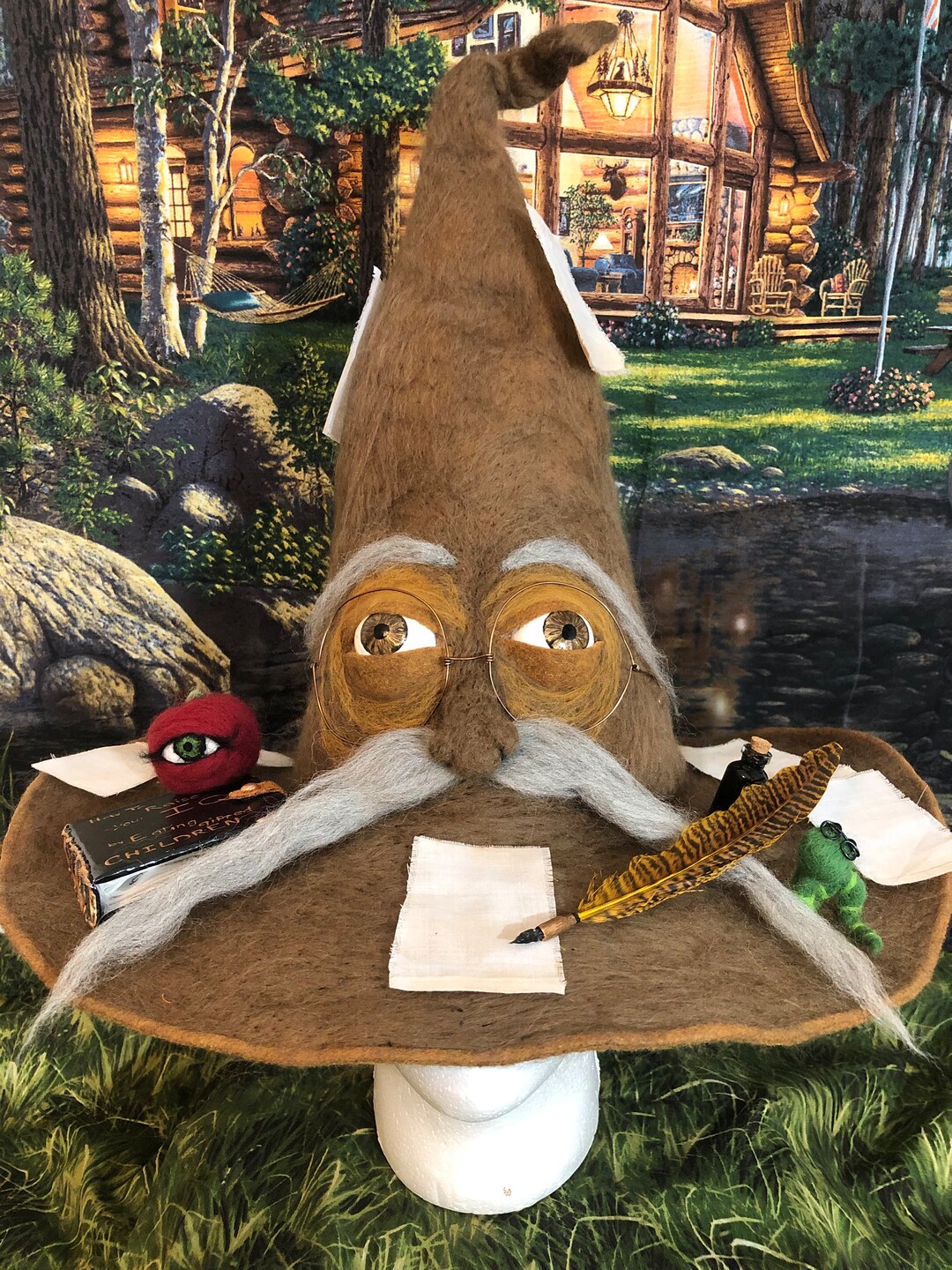 Book Worm Felt Creature Hat - Etsy