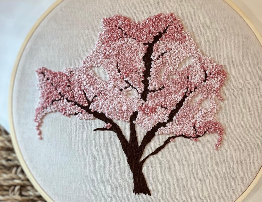 Kumiko- Cherry Blossom Tree Embroidery Hoop - Etsy
