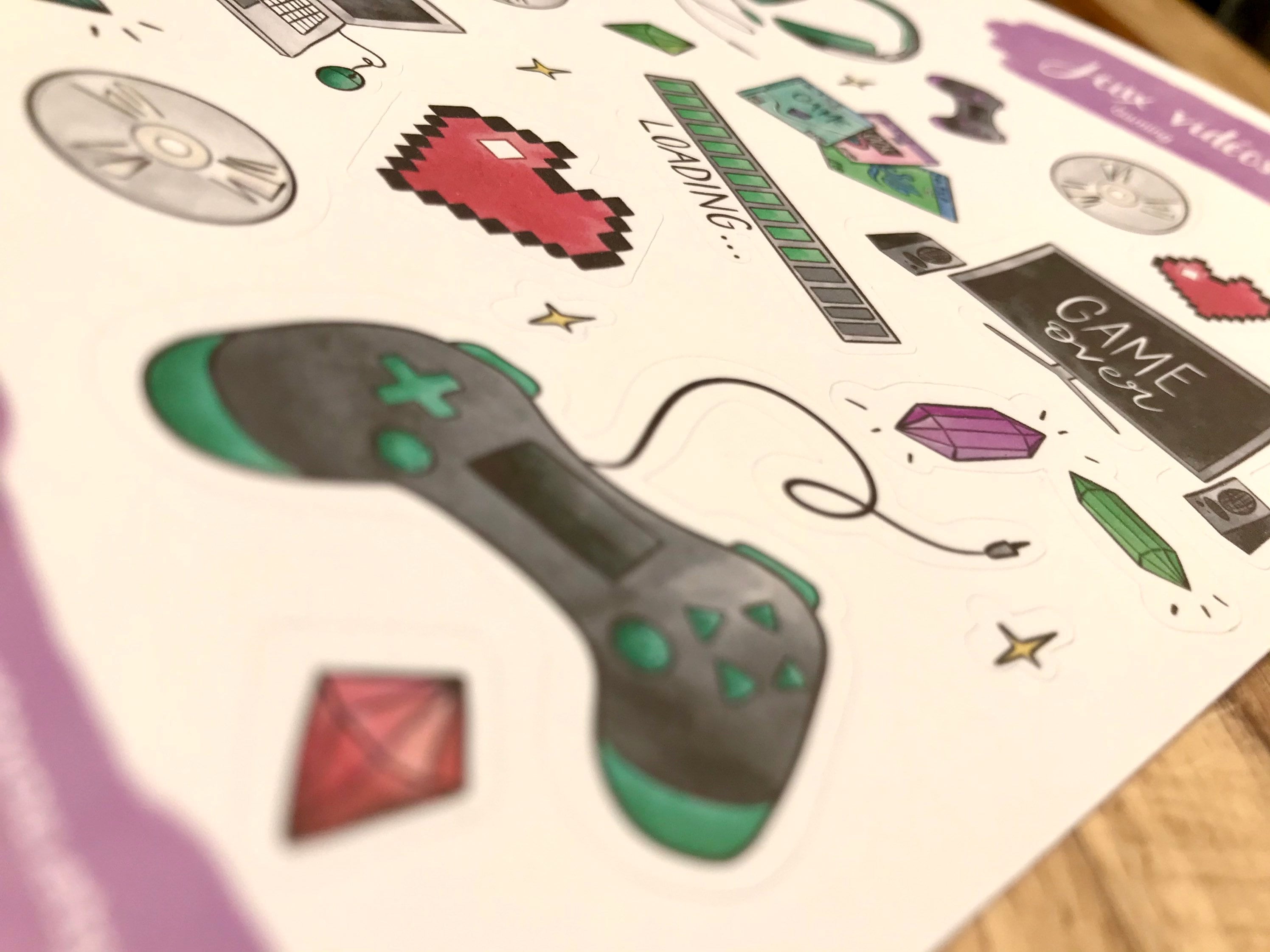 Gaming Video Game Sticker Sheet Geek stickers geeky | Etsy