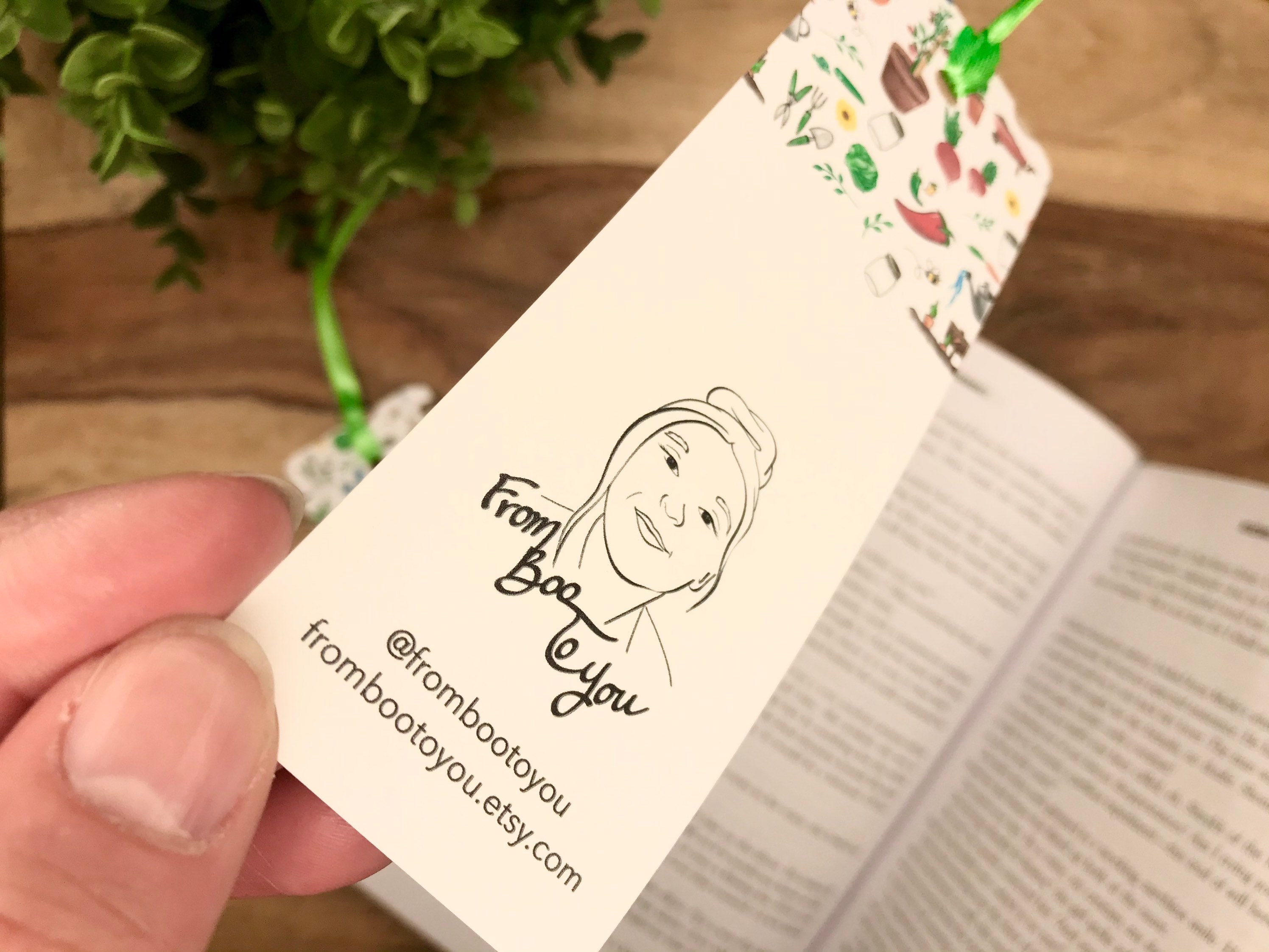 Garden Jardin Bookmark plants Nature Gardening Flowers - Etsy UK