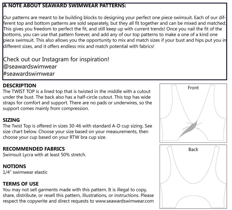 Twist Top PDF Pattern - Etsy