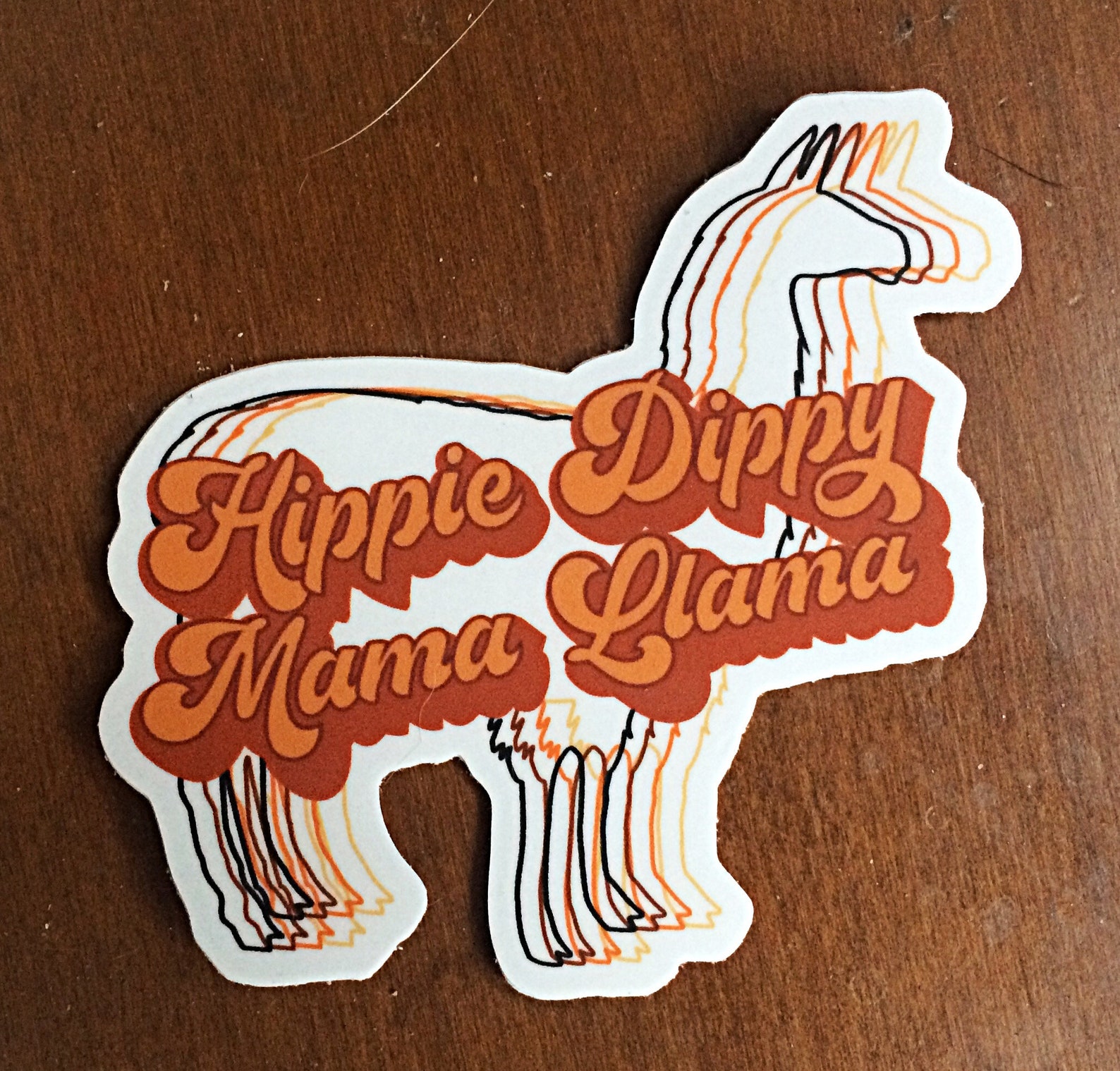 Hippie Dippy Mama Llama Sticker - Etsy