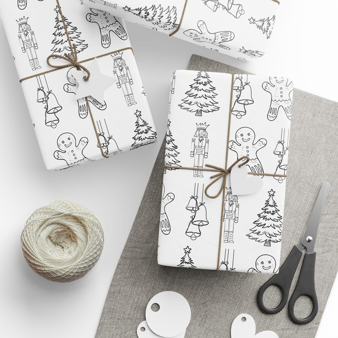 Color-your-own Christmas Wrapping Paper - Etsy