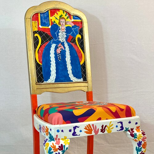 Upcycled Matisse Accent Chair SAMPLE LISTING Make a Custom - Etsy