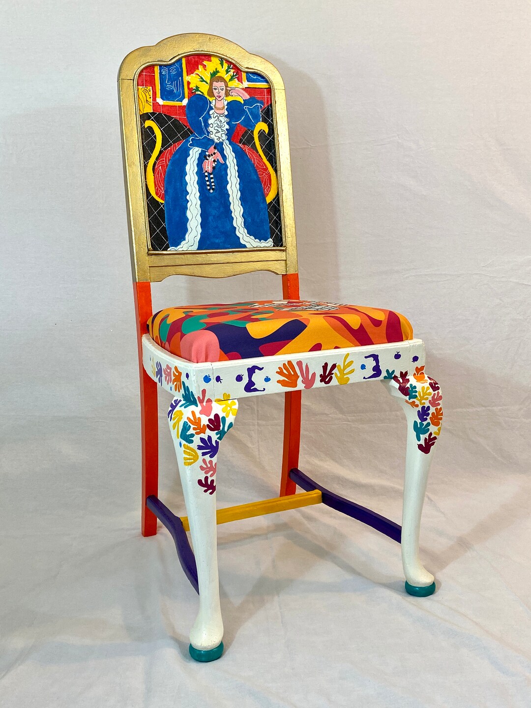 Upcycled Matisse Accent Chair SAMPLE LISTING Make a Custom Order - Etsy