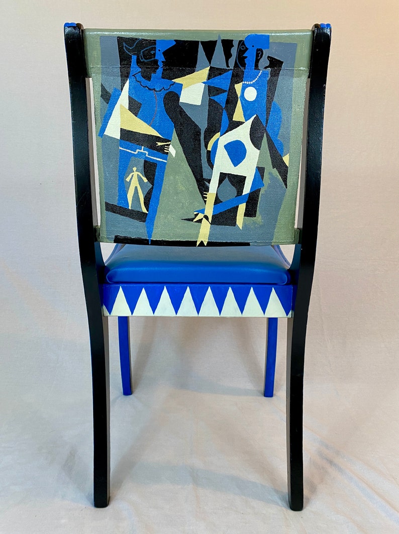 Picasso Chair: Blue Period SAMPLE LISTING - Etsy