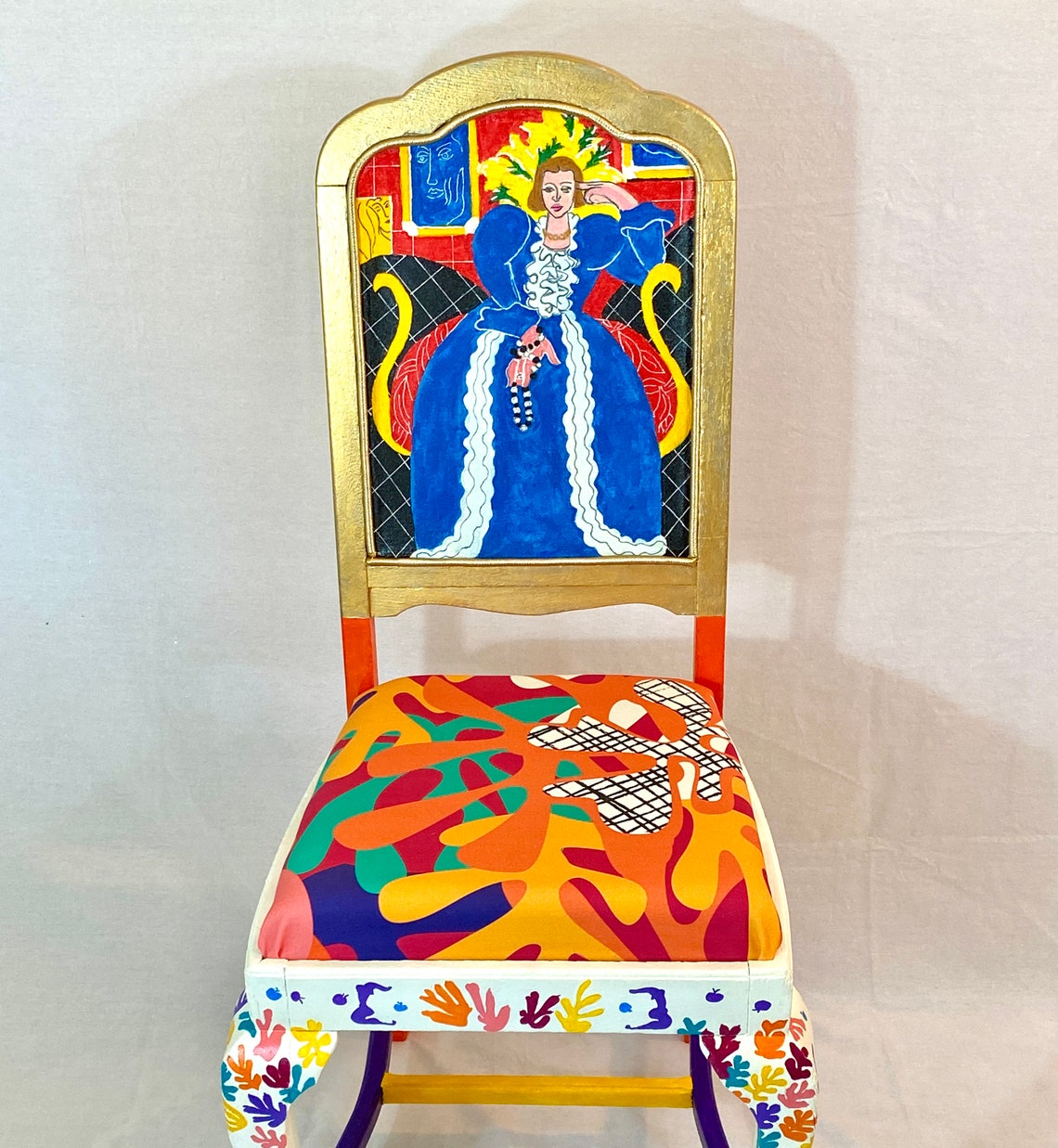 Upcycled Matisse Accent Chair SAMPLE LISTING Make a Custom - Etsy