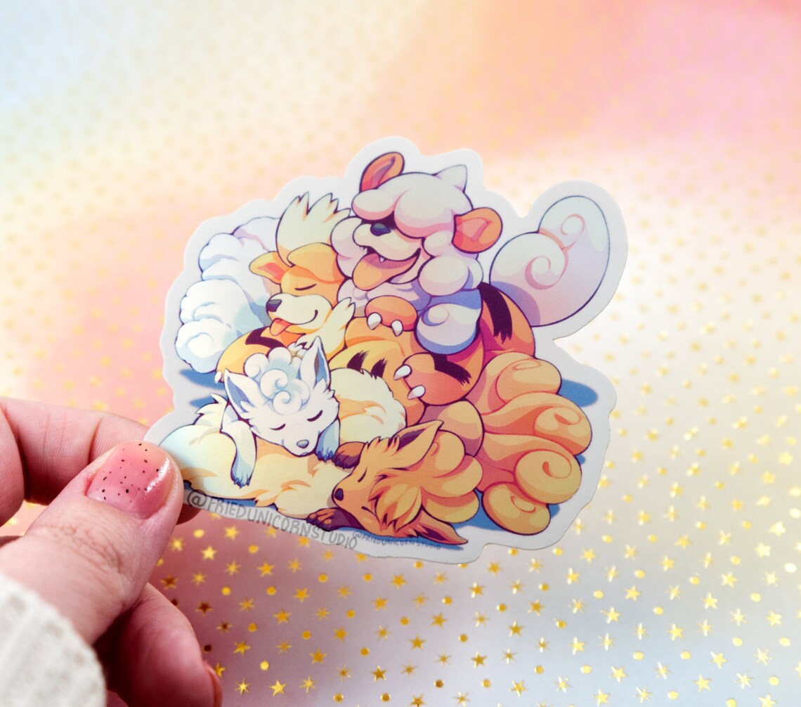 Vulpix Growlithe Regional Forms Cuddle Puddle 3in Matte - Etsy