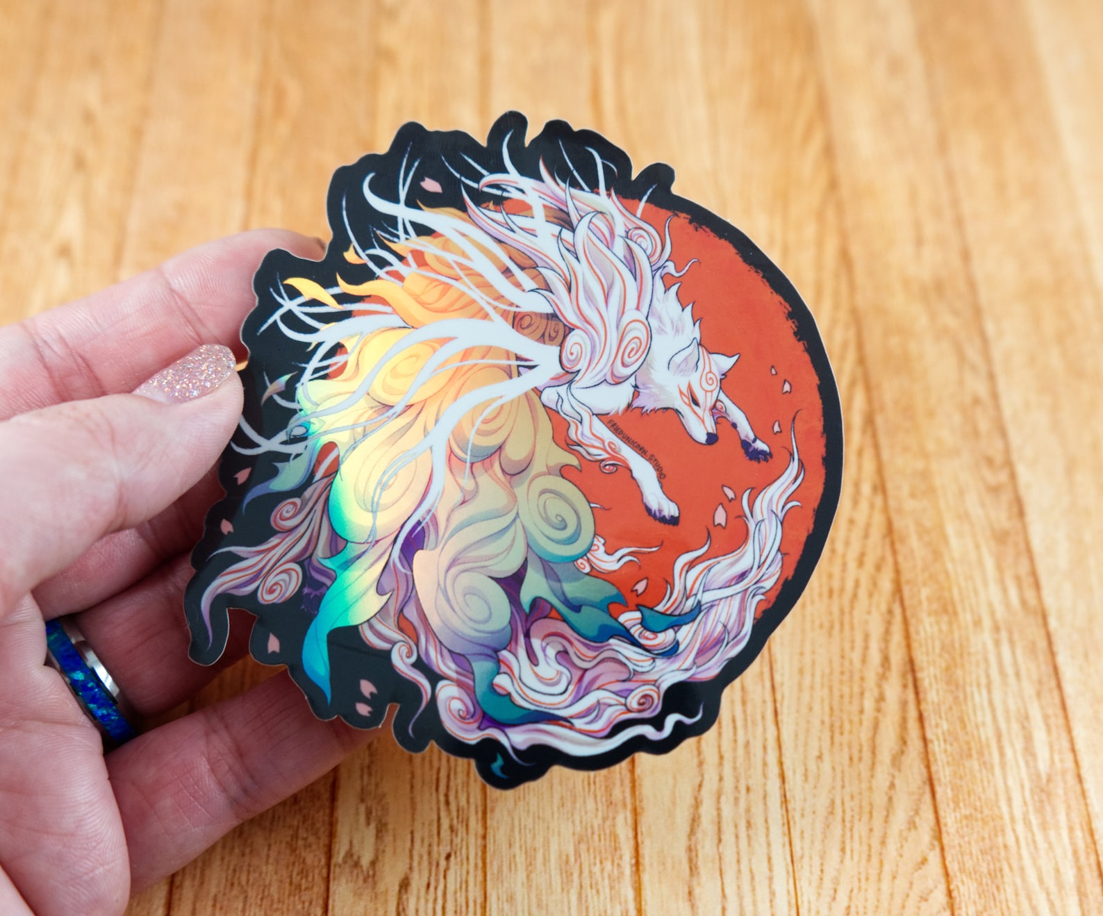 Okami Shiranui Sticker Solar Flare Sunset Extra Large 3.5 in X - Etsy UK