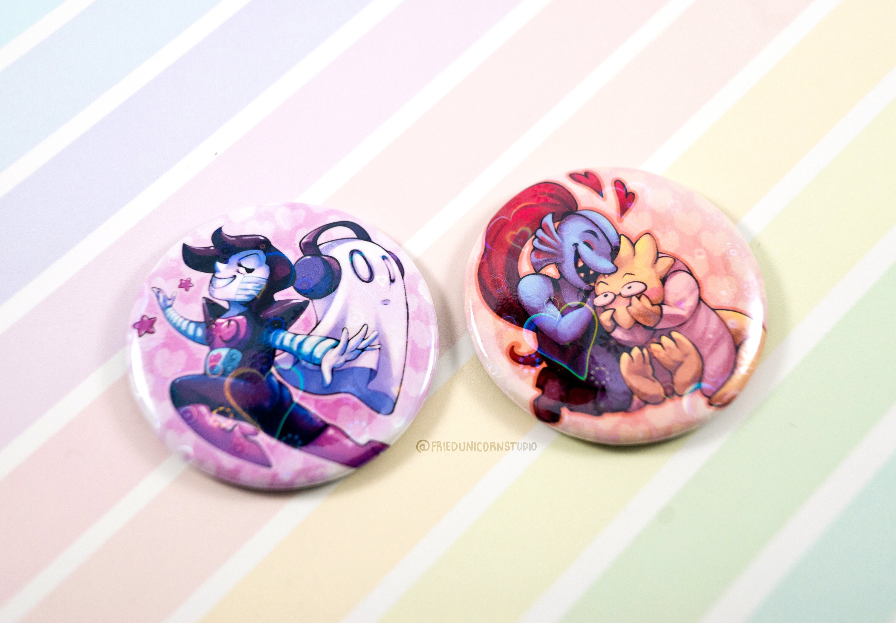 Undertale Deltarune Holo Pinback Buttons Asriel Flowey Frisk - Etsy