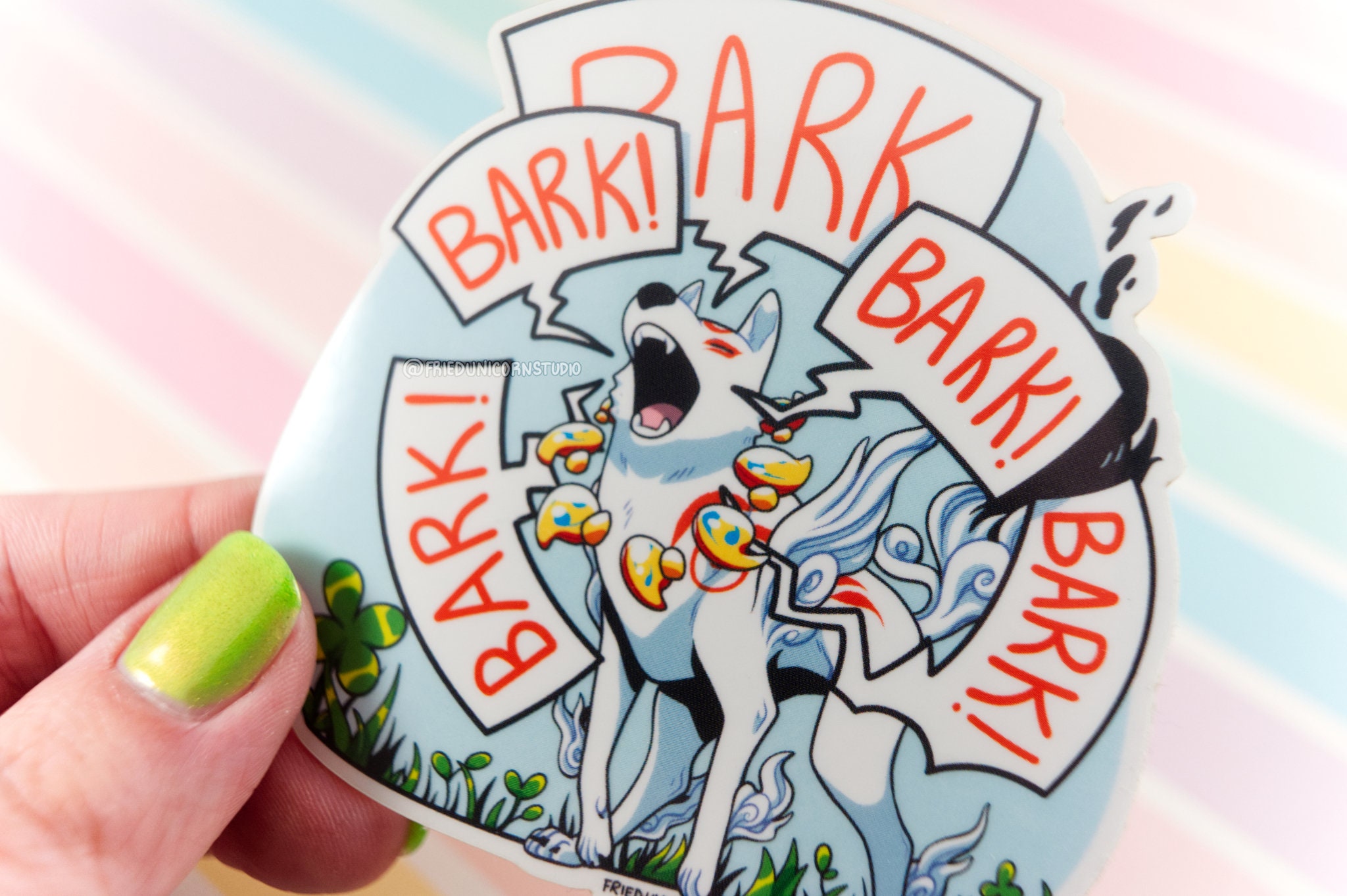 Okami Amaterasu Time to Bark 3.2 in Large Clear Vinyl Sticker - Etsy