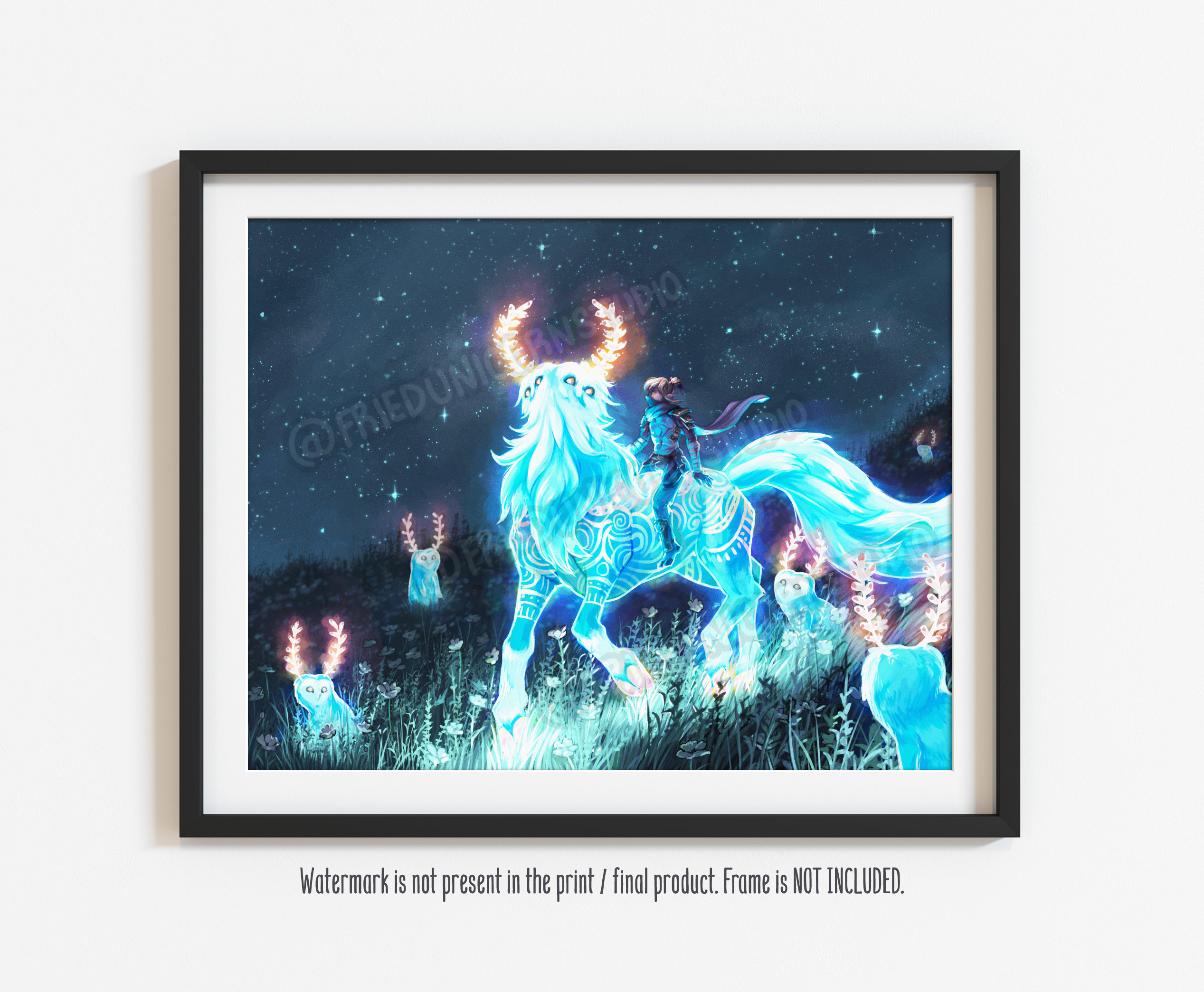 Link Riding the Lord of the Mountain Satori and Blupee Botw Totk Matte ...