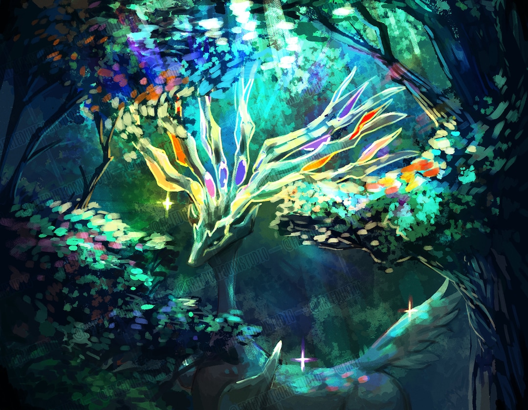 Fairy Deer Forest Spirit Matte Art Print - Etsy