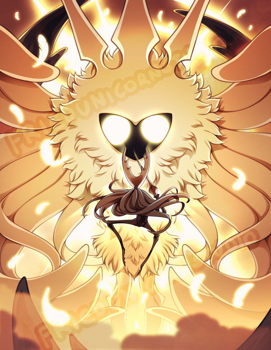 Hollow Knight And The Radiance Matte Art Print Etsy