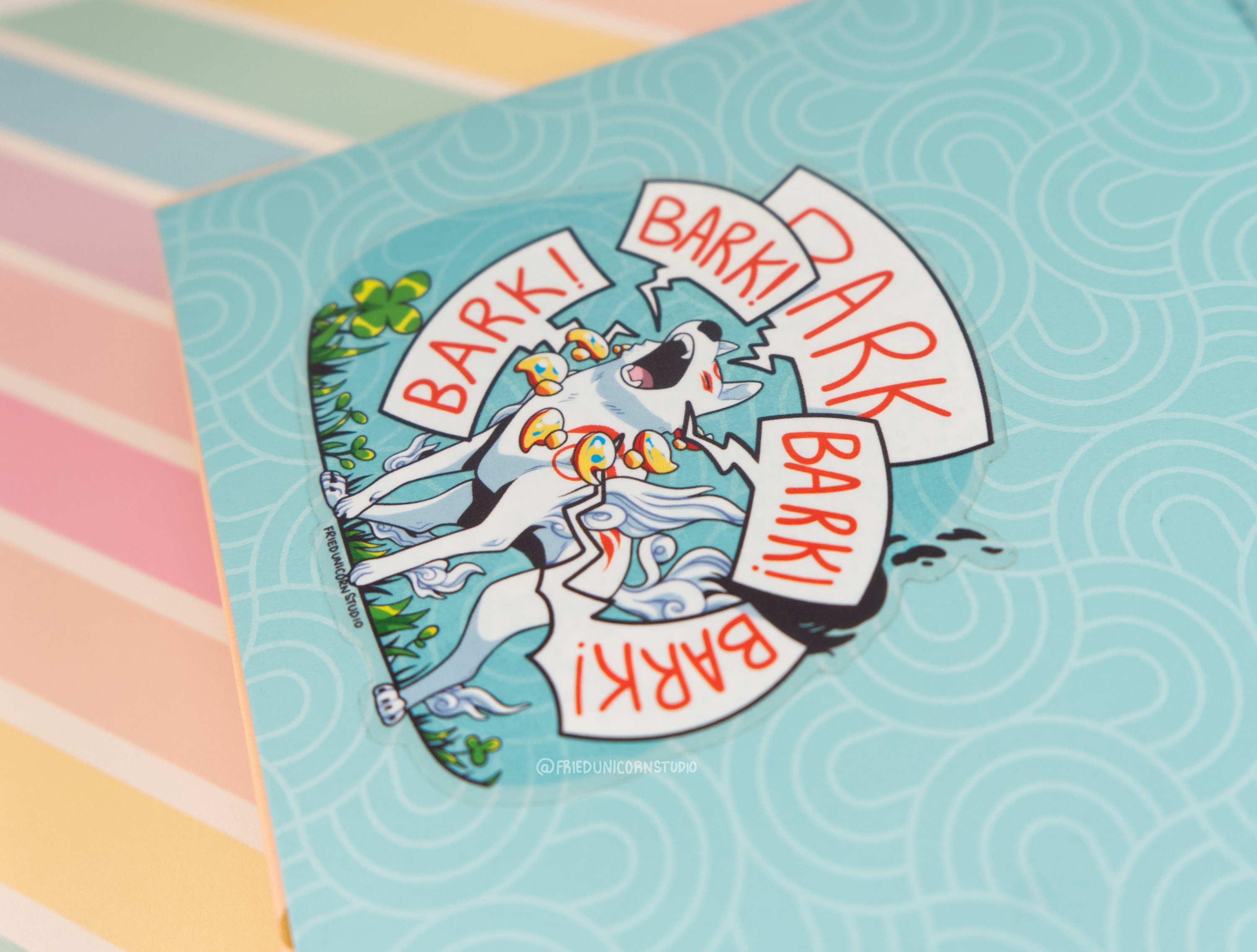Okami Amaterasu Time to Bark 3.2 in Large Clear Vinyl Sticker - Etsy