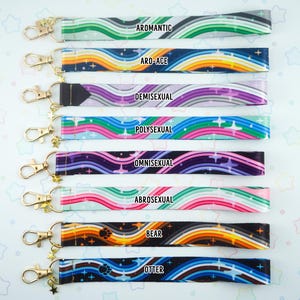 Handmade LGBTQIA+ Queer Pride Flag Wristlet Lanyards Custom Options ...