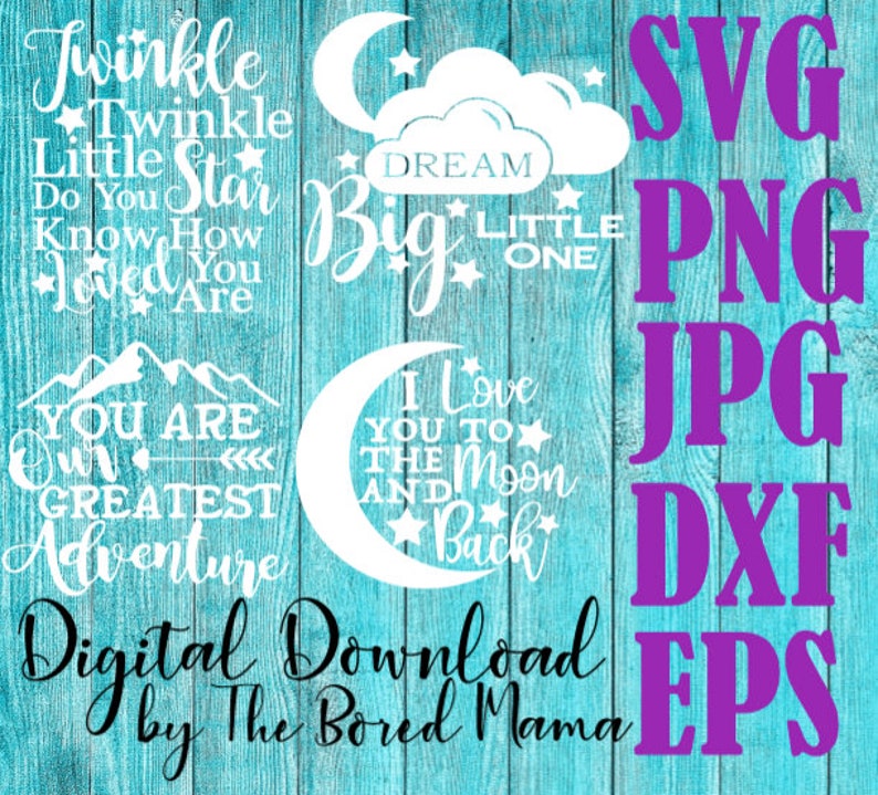 Nursery SVG Bundle Newborn SVG Nursery Decor Children Room - Etsy