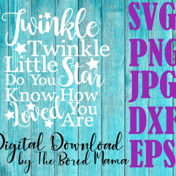 Twinkle Twinkle Little Star Svg - Etsy