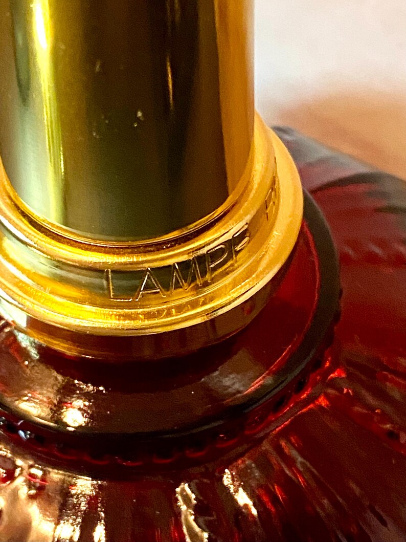 Vintage Lampe Berger Ruby Red Art Glass Fragrance Lamp – Made in France ...