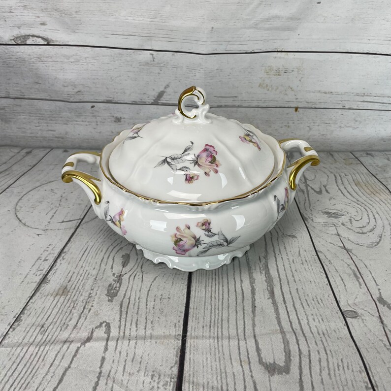 Edelstein Casserole Dish Bavaria Germany Maria Theresia Irish Rose ...