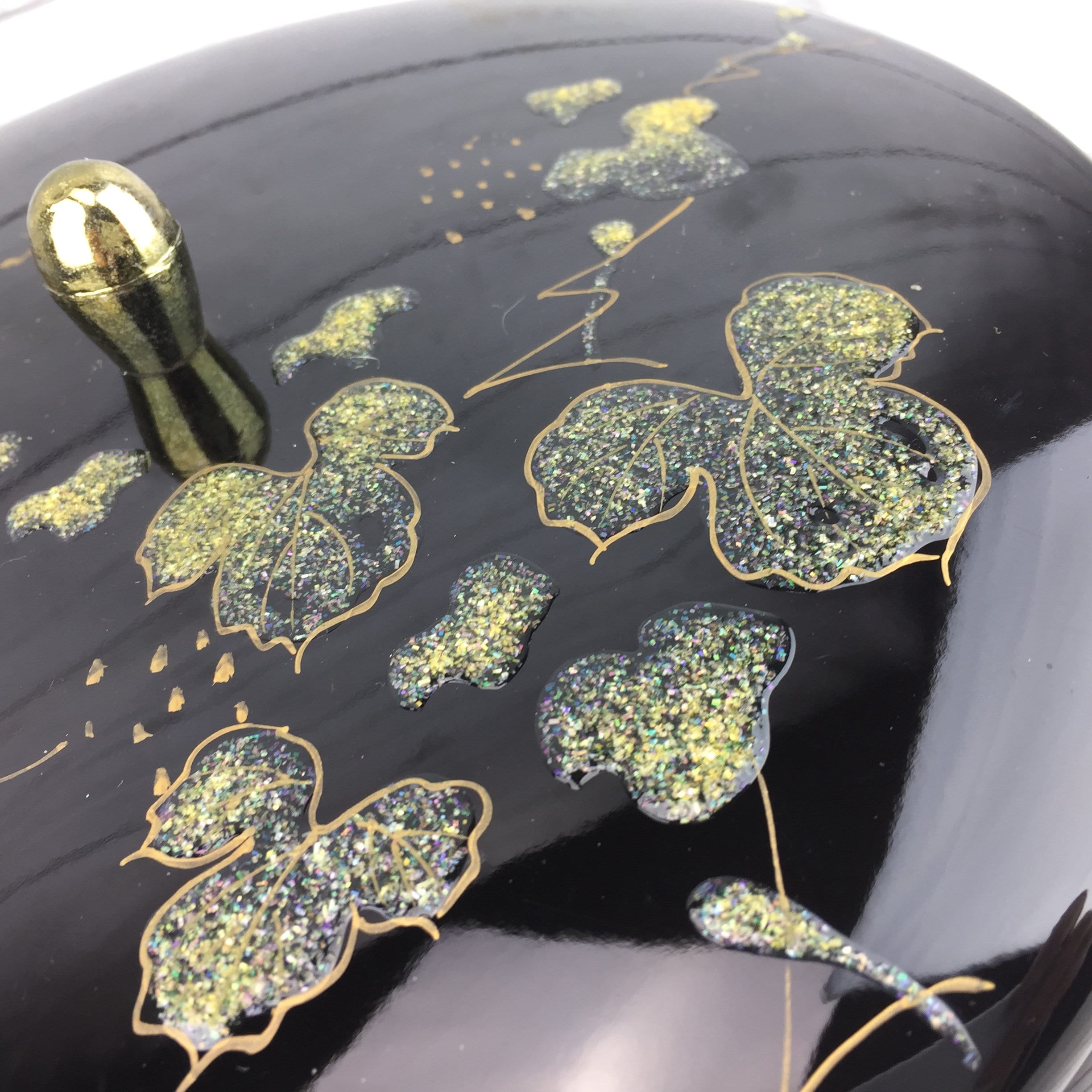 Vtg Shirokiya Lacquer Otagiri Box Round Black Japanese - Etsy