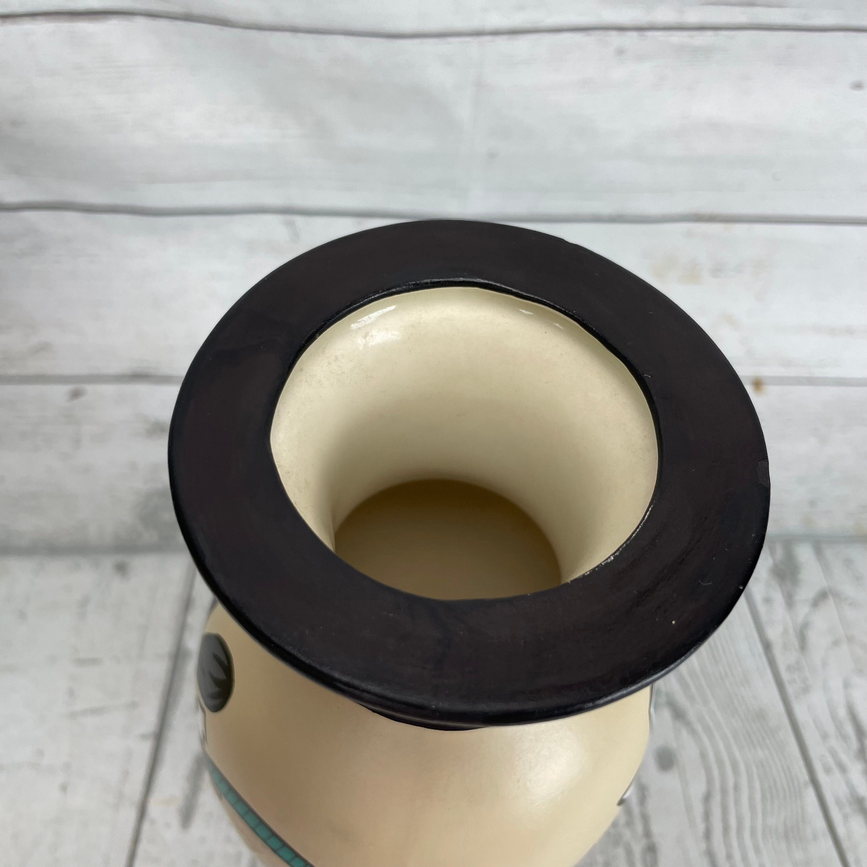 Native American Hand Painted Pottery Vase Kopa Snow Mask 124 Signed ...