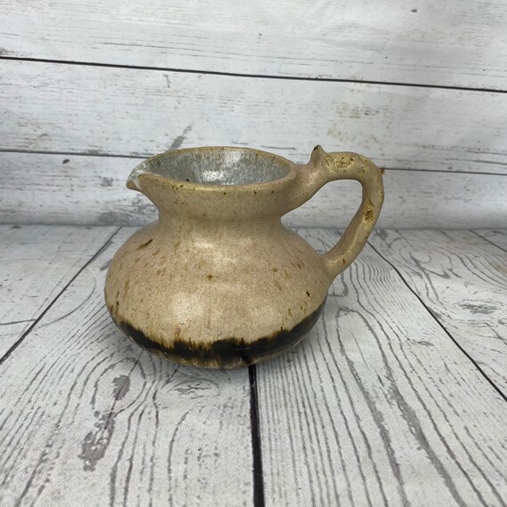 Vintage Hand Thrown Pottery Creamer Pitcher Signed by Artist - Etsy