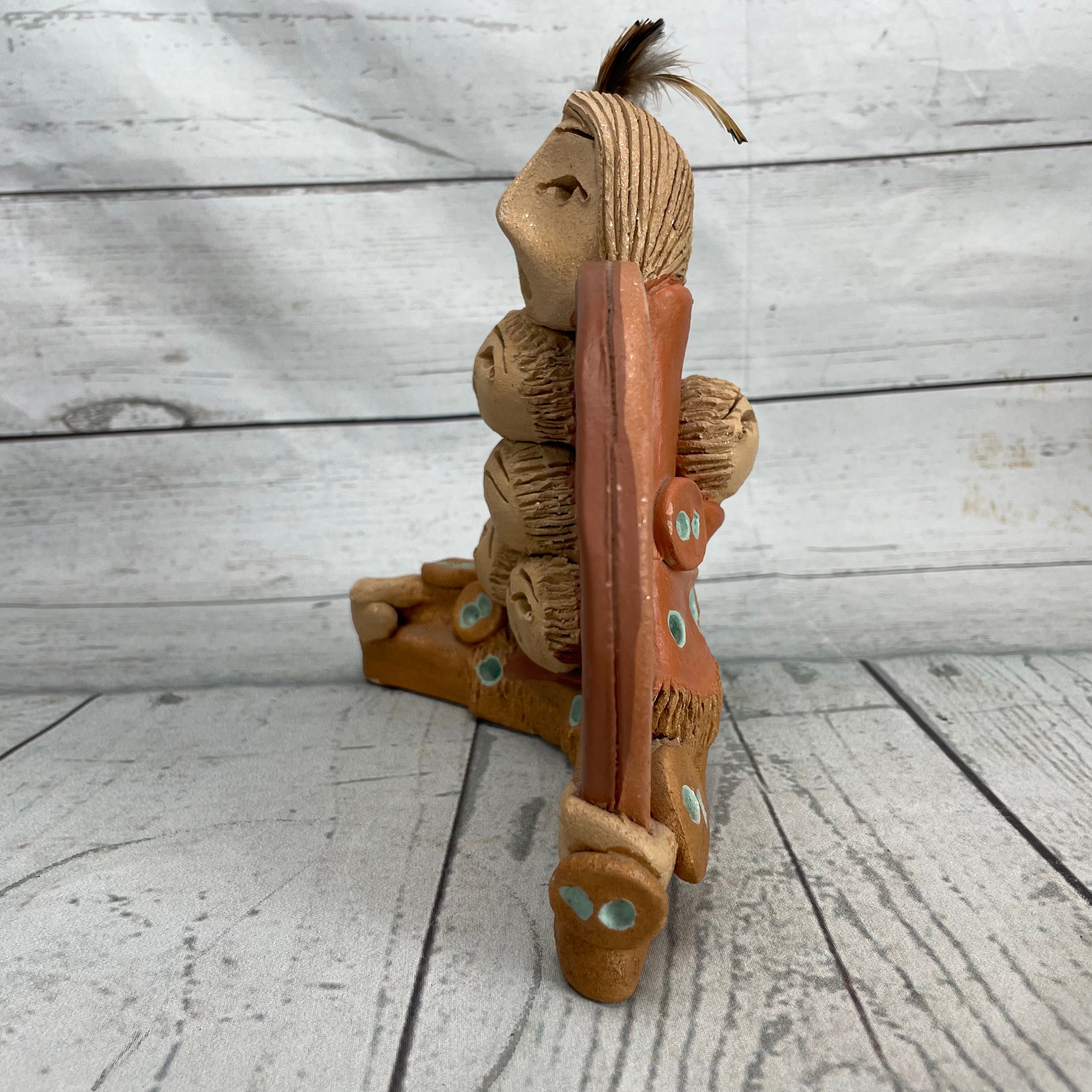 Cheyenne Jim Navajo Native American Storyteller Art Pottery Sculpture ...