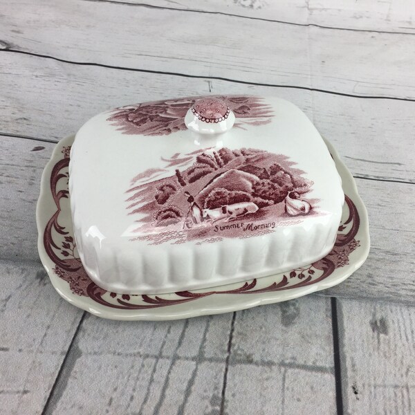 Red Butter Dish - Etsy