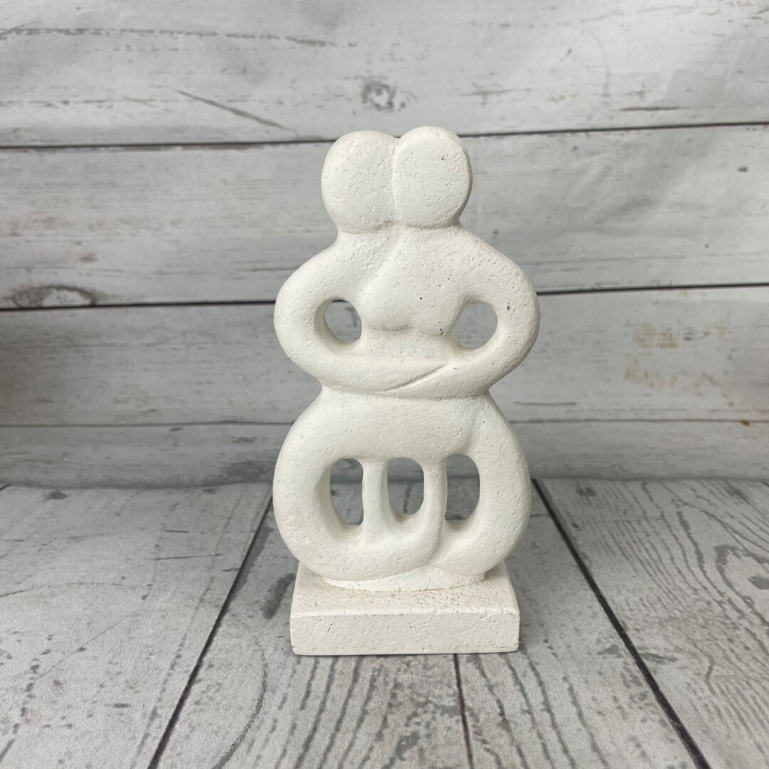 Cycladic Style Greek Sculpture Couple Love Modern Plaster Anniversary ...