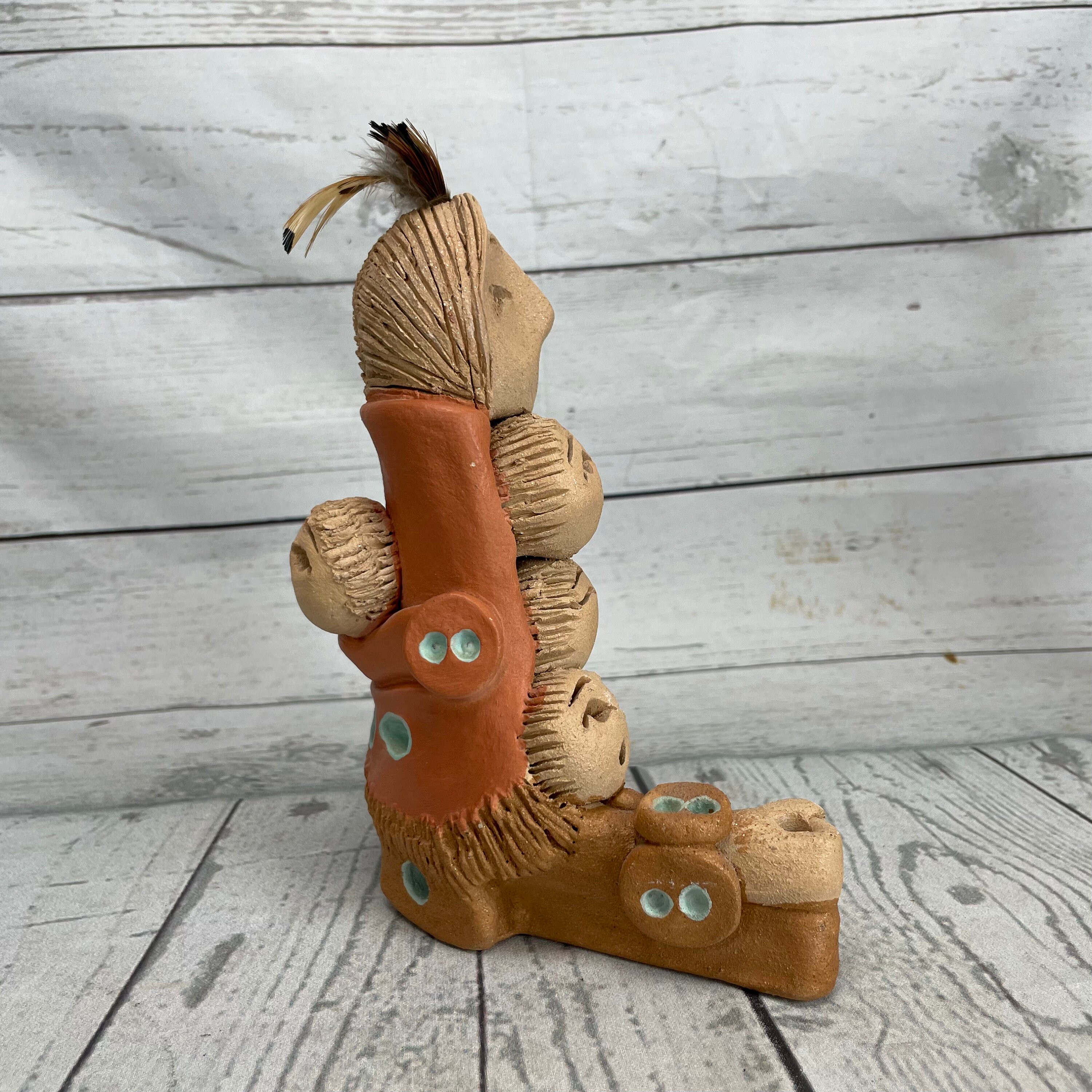 Cheyenne Jim Navajo Native American Storyteller Art Pottery Sculpture ...