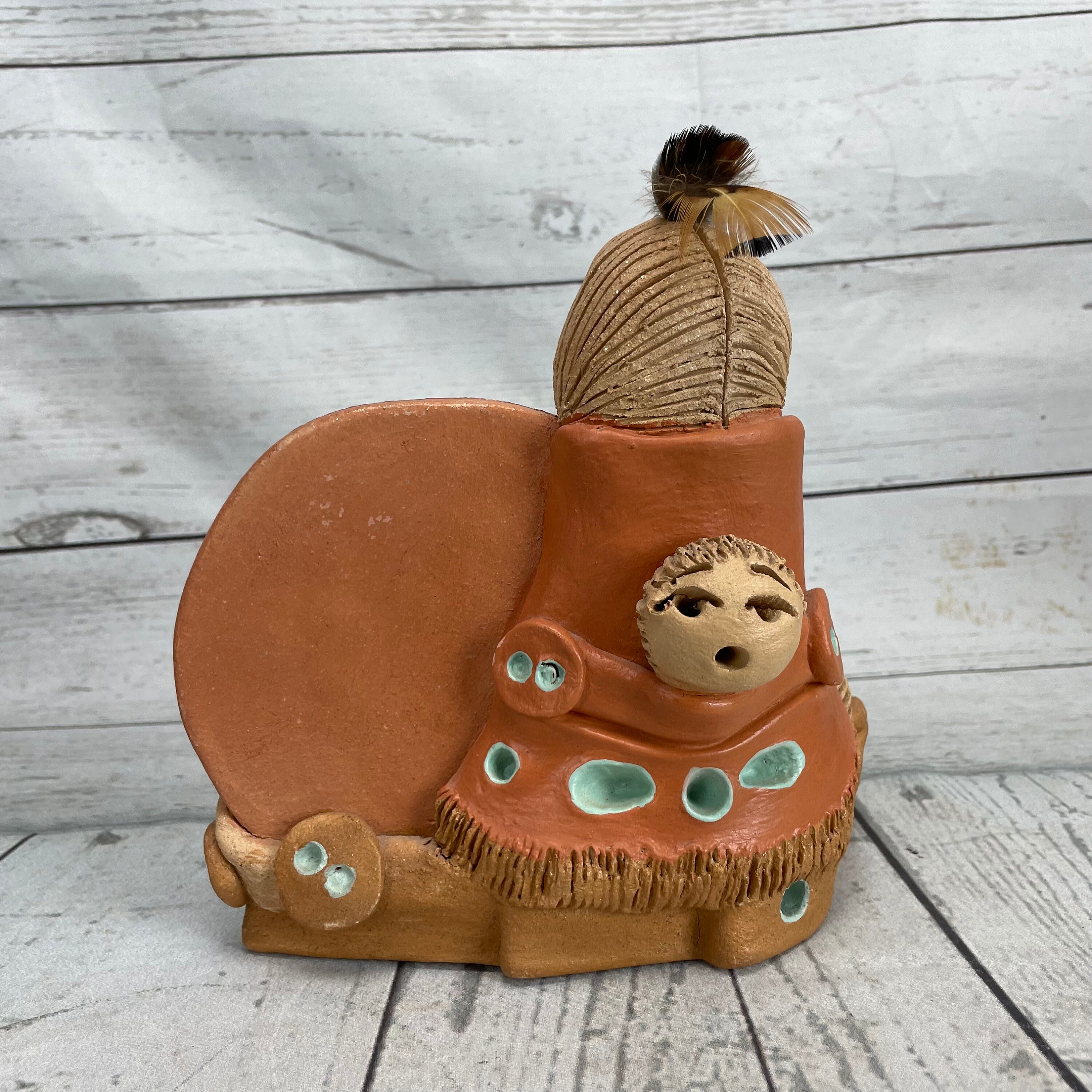 Cheyenne Jim Navajo Native American Storyteller Art Pottery Sculpture ...