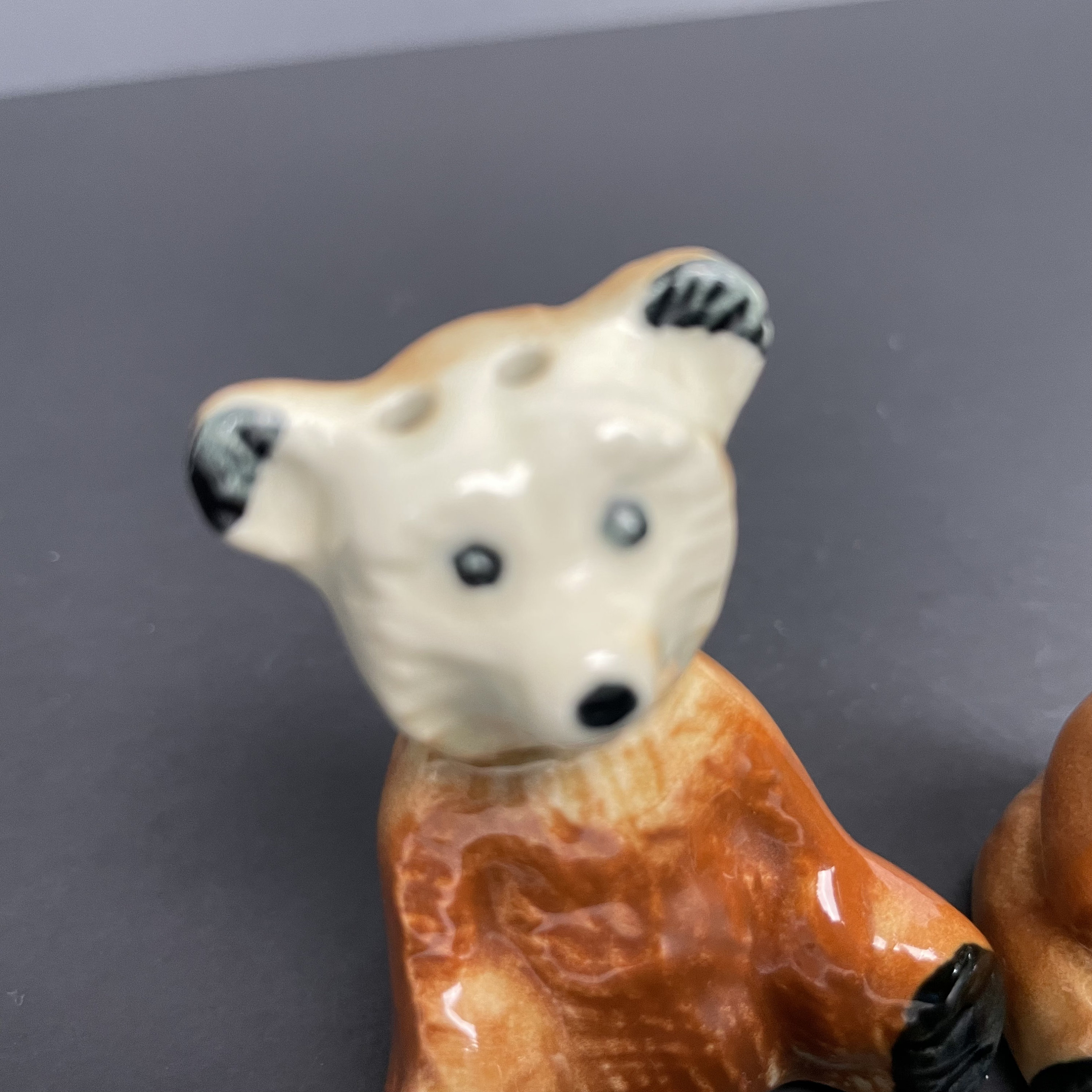 Vintage Bear With Cub Salt and Pepper Shakers Nested Bears No Stoppers ...