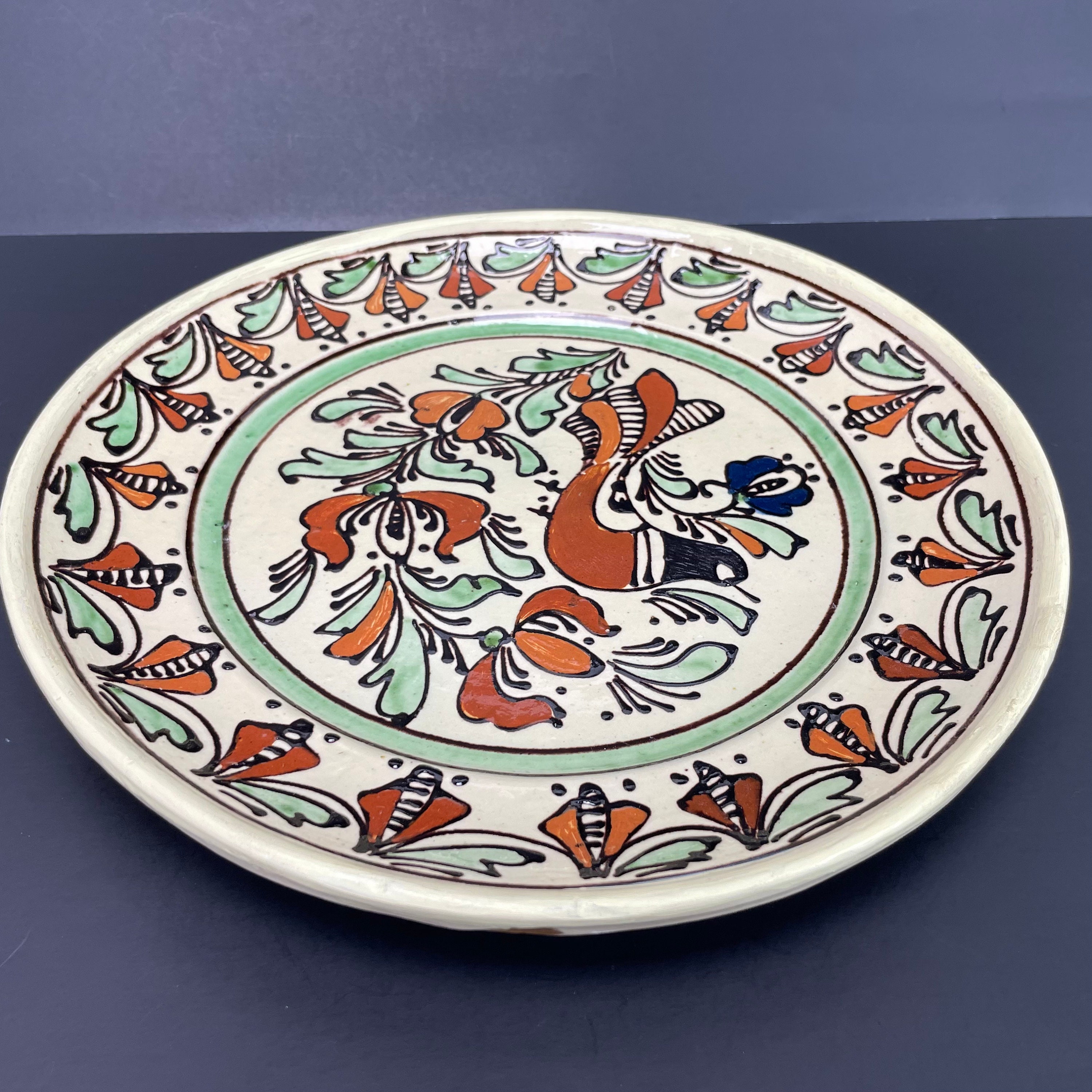 Vintage Fòzsa Lajos Korond Bird Folk Art Clay Pottery Plate - Etsy