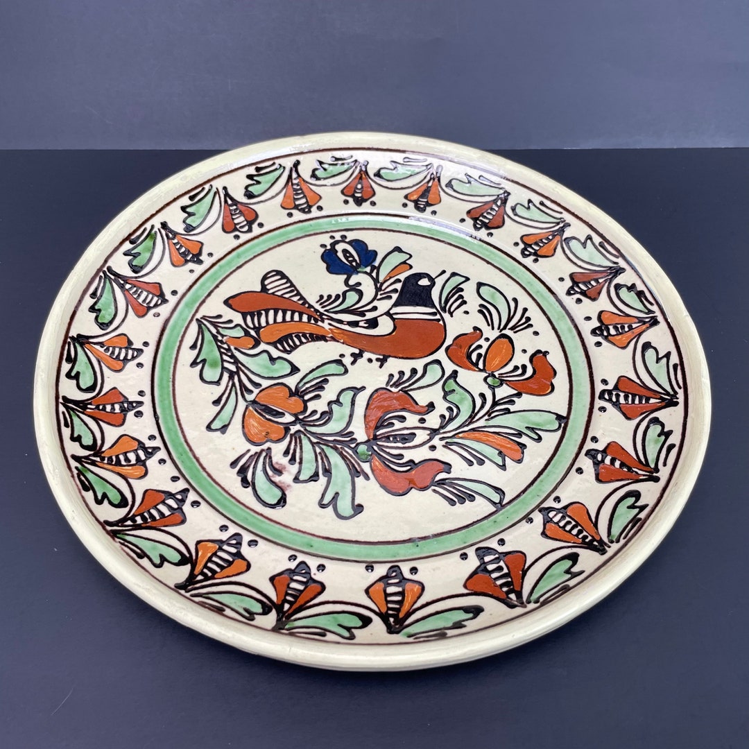 Vintage Fòzsa Lajos Korond Bird Folk Art Clay Pottery Plate ...