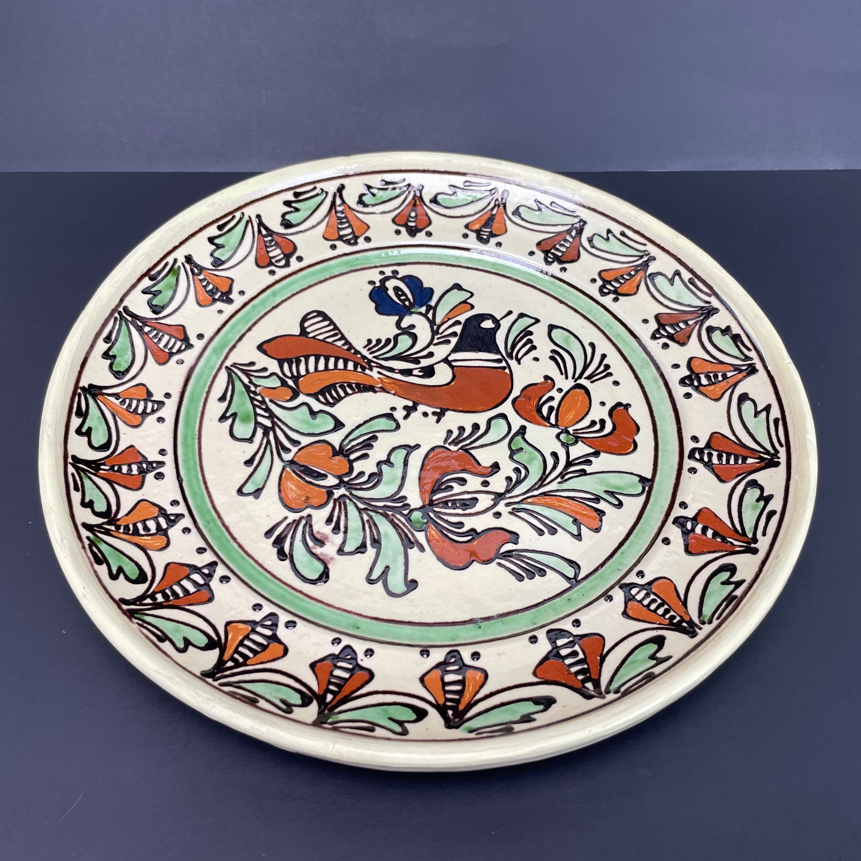 Vintage Fòzsa Lajos Korond Bird Folk Art Clay Pottery Plate - Etsy