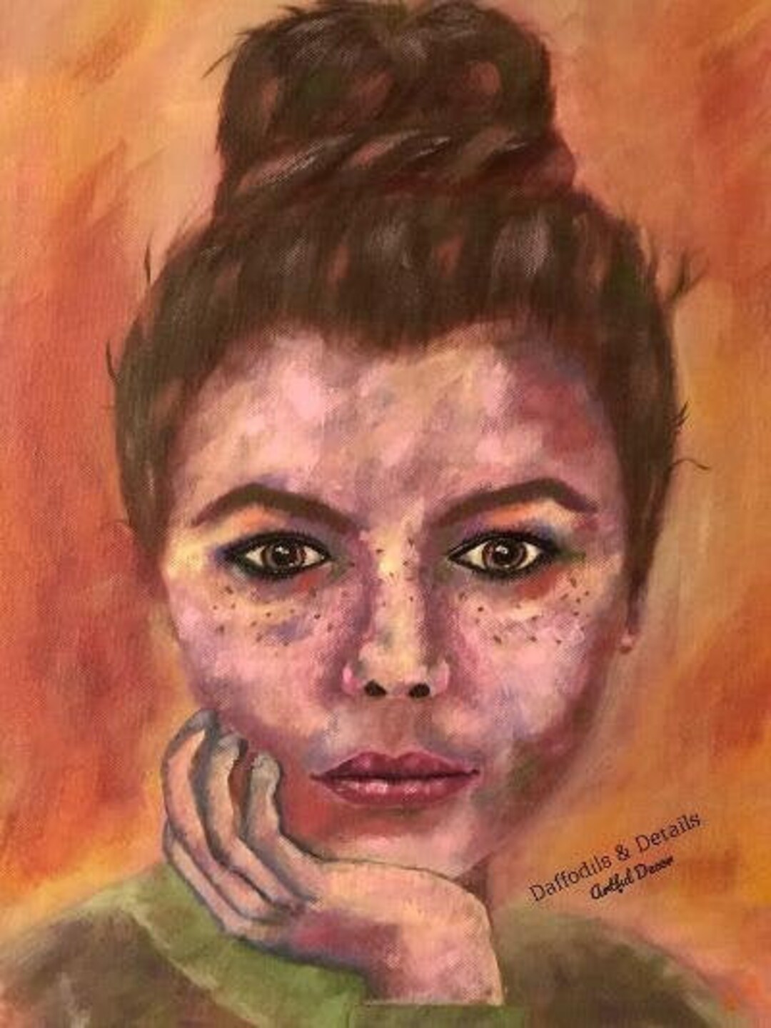 Colorful Abstract Portrait Art, Original Painting, I Am Confident - Etsy