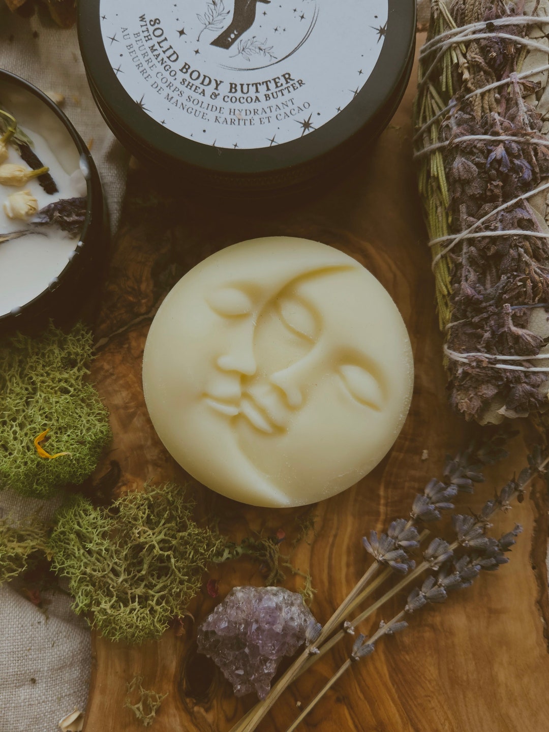 Moon Child Solid Body Butter, Lavender, Ylang Ylang, and Vanilla ...