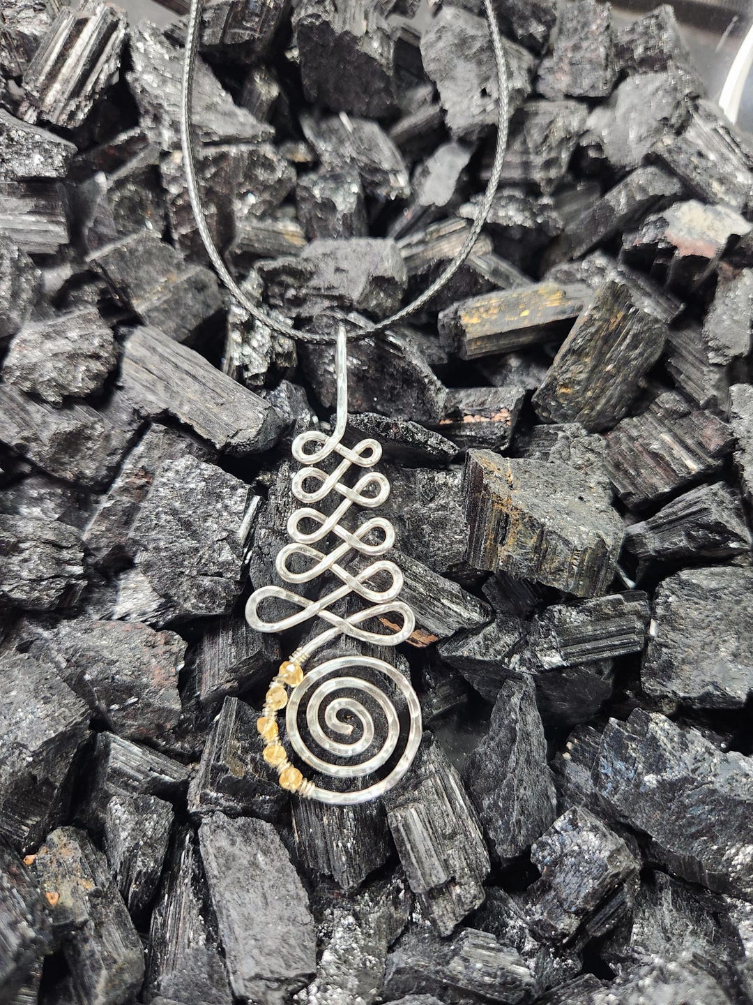 Citrine Unalome Pendant (solar Plexus) - Etsy