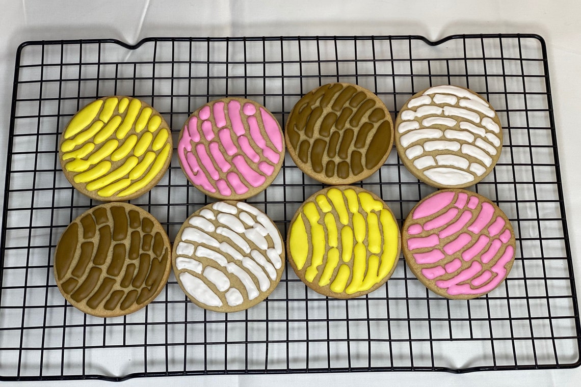 Concha themed sugar Cookies Mexican sweet bread concha | Etsy