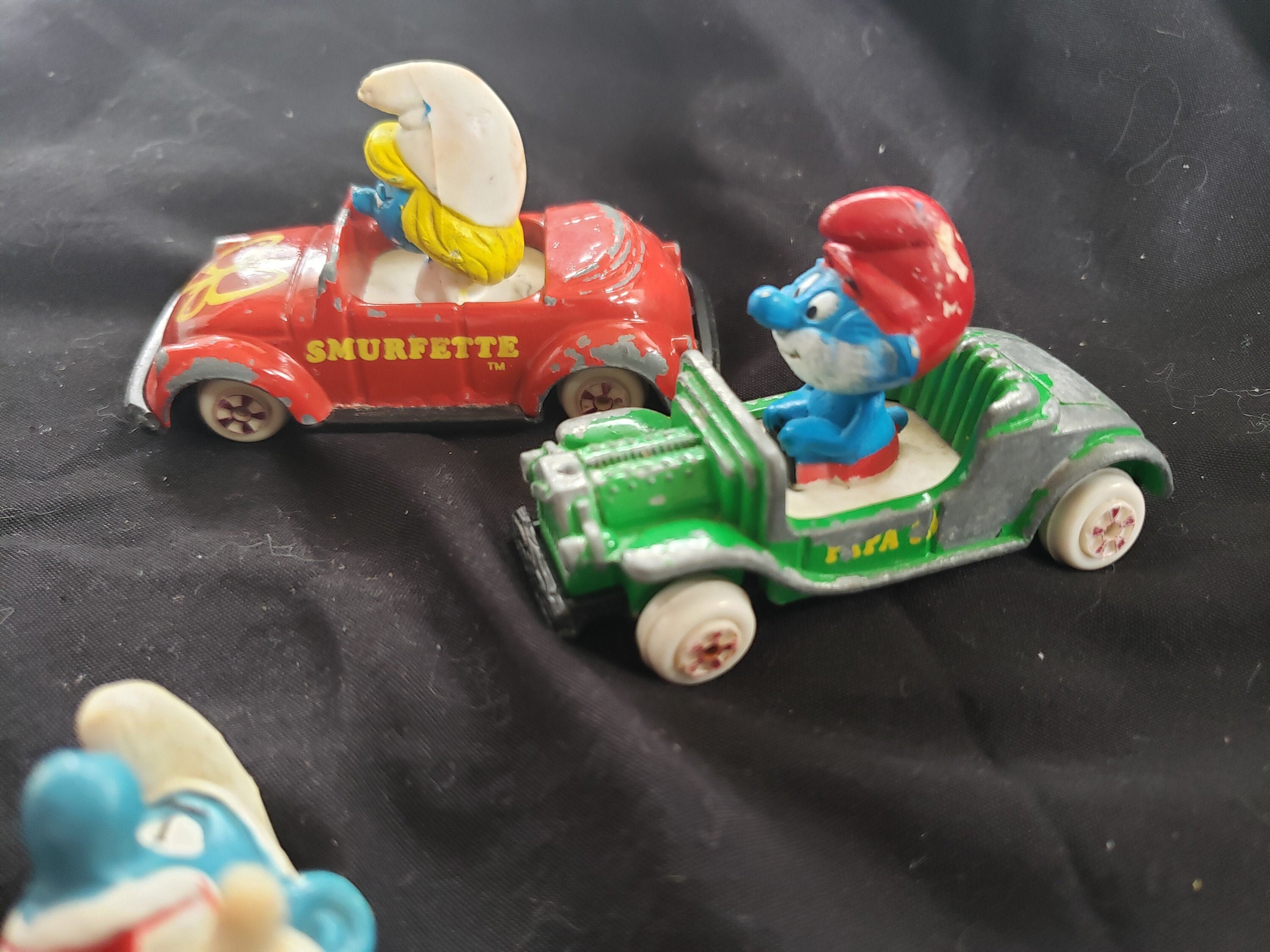 Smurfs Metal Car Set 1982 ERTL Smurfette Papa Smurf | Etsy