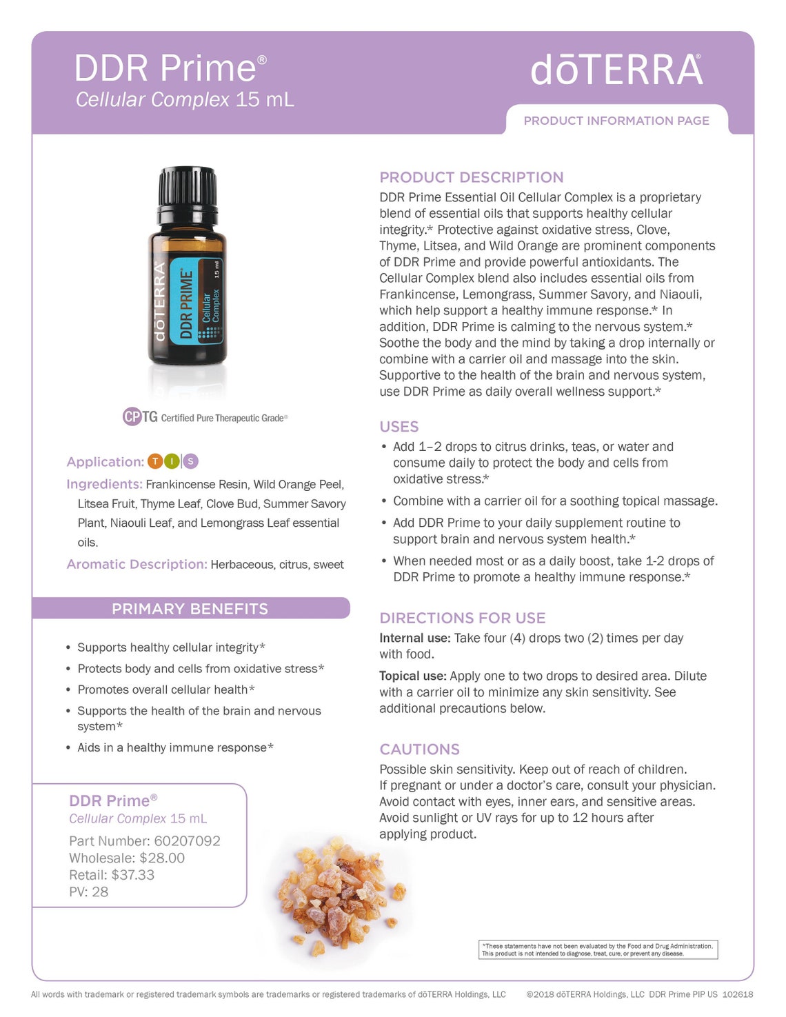 DoTERRA DDR Prime Oil-dōTERRA huile essentielle-Mélange - Etsy France