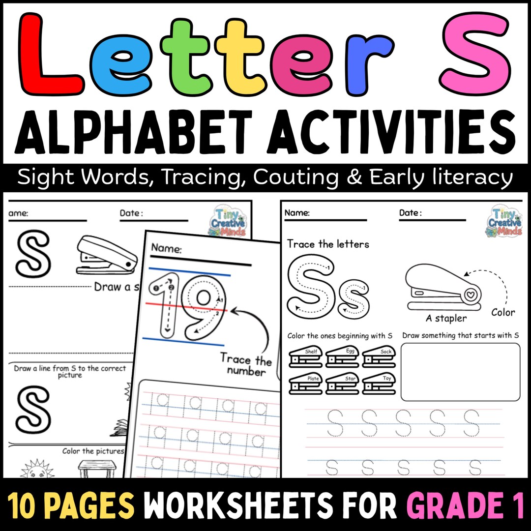 Alphabet Activities Letter S Alphabet Worksheets | Tracing, Sight Words ...